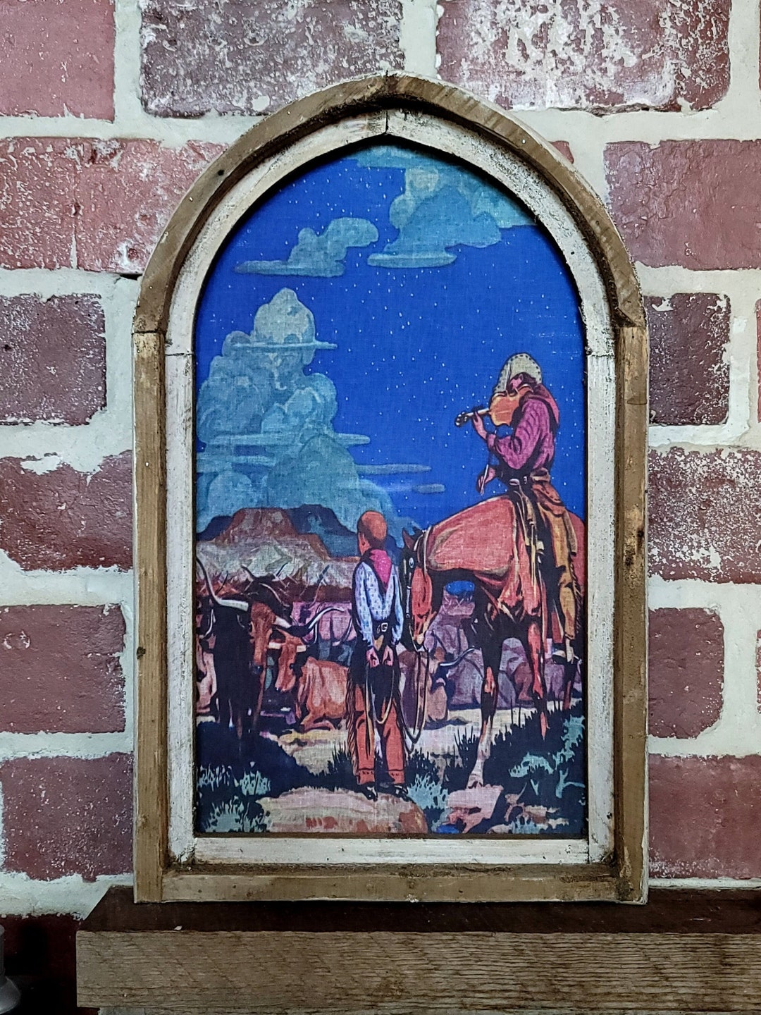 Framed Vintage Wild West Wall Print 14x22 Western - Etsy