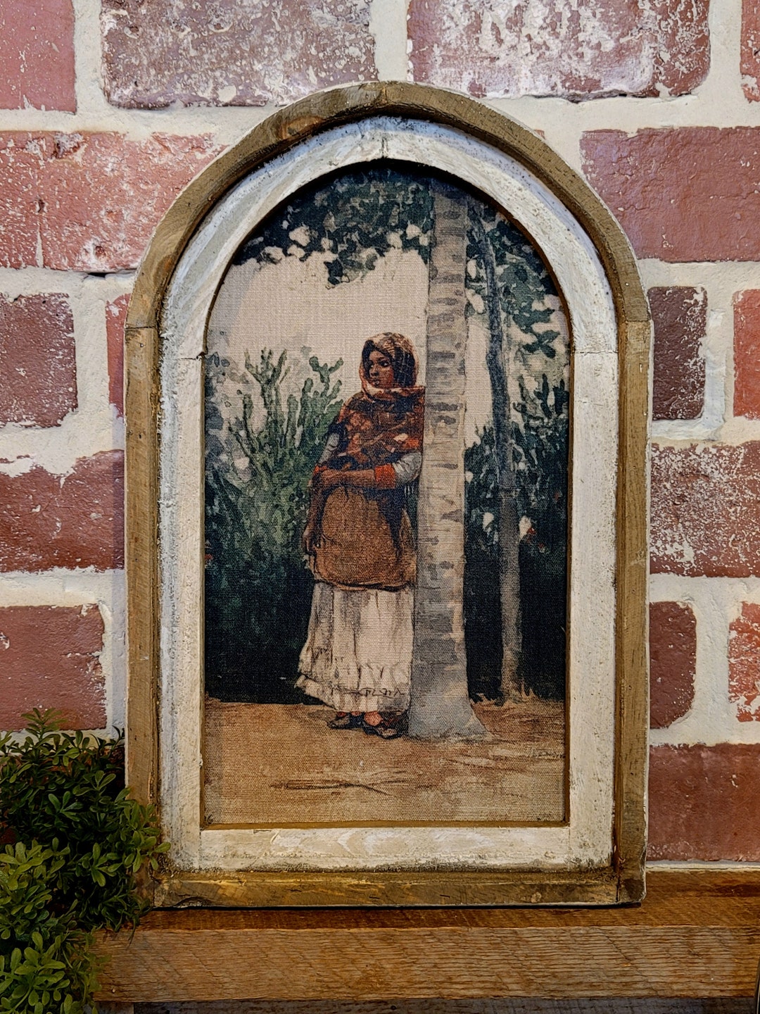 Framed Vintage African Wall Art 14x22 Farmhouse House Decor Linen Wall ...