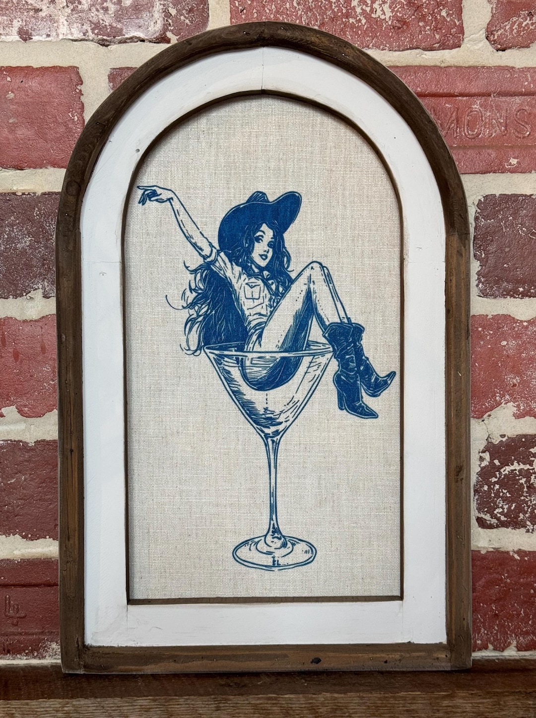 Arch Frame Vintage Western Art Wild West Wall Print Western Framed Art ...