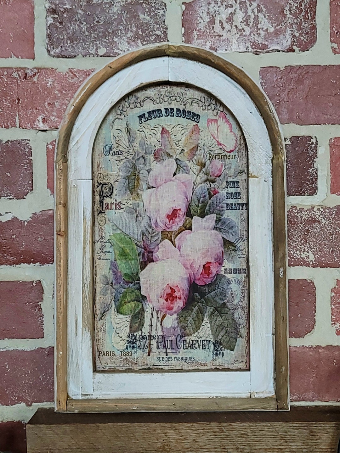 Framed French Country Roses Wall Art Farmhouse House Decor French ...