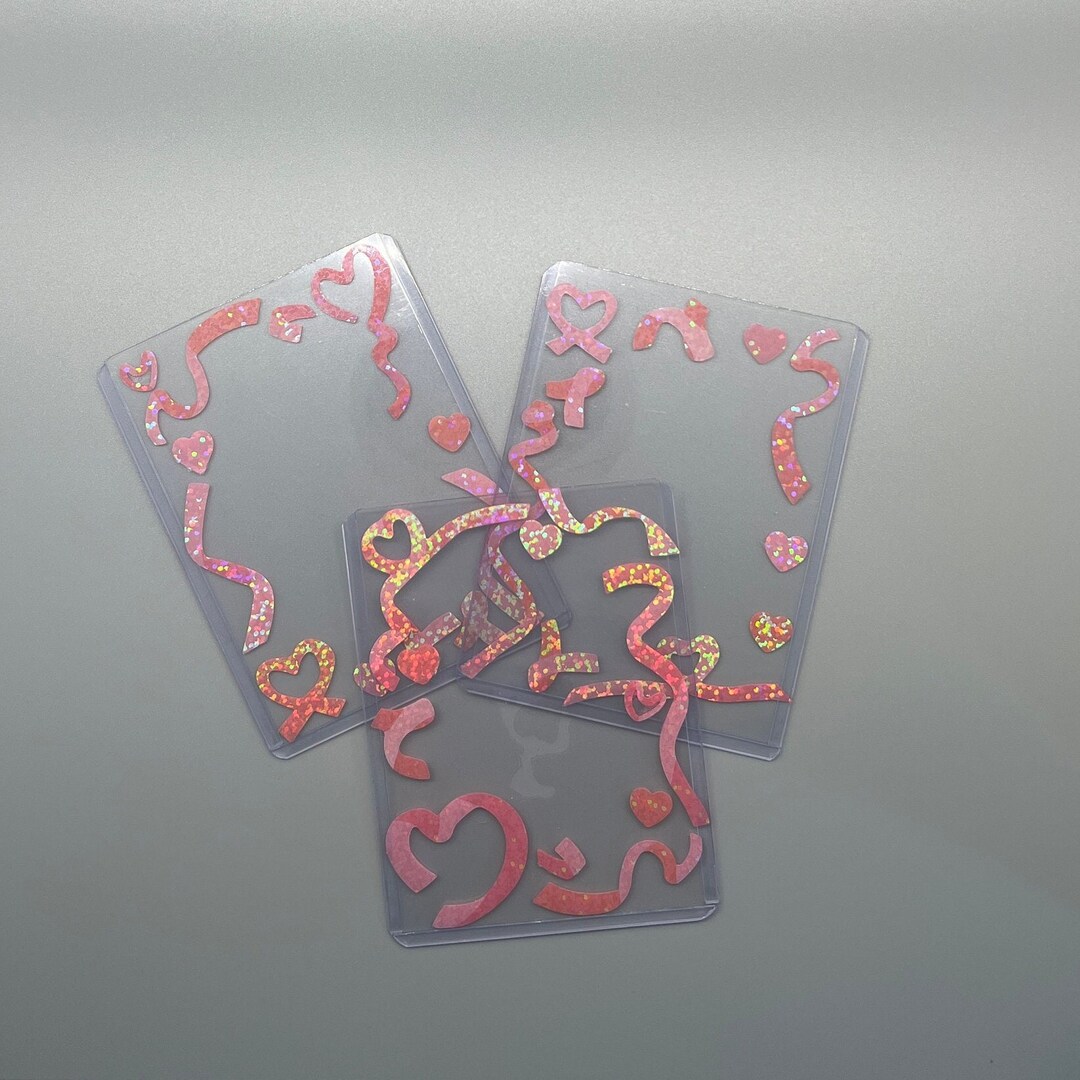 Pink Heart Decorated Toploader for Kpop PC Collection - Etsy