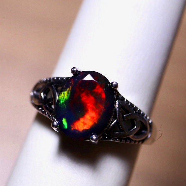 Fire Opal Rings - Etsy