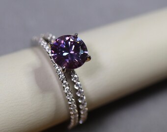 Purple Engagement Ring - Etsy