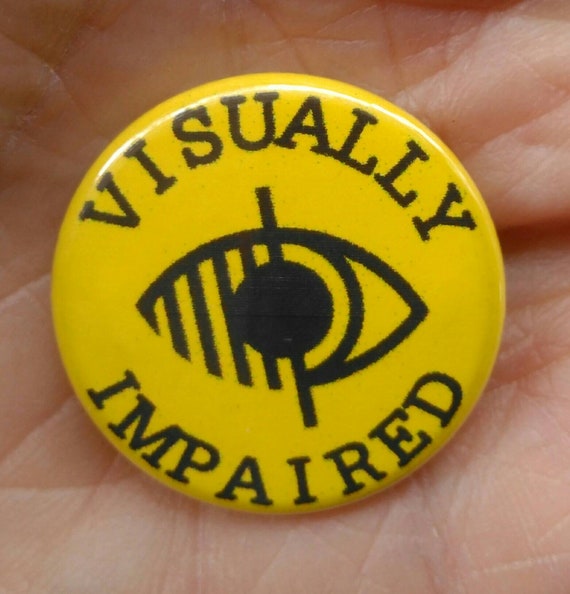 Visually Impaired 25mm 1 Awareness Pin Badge SMALL | Etsy