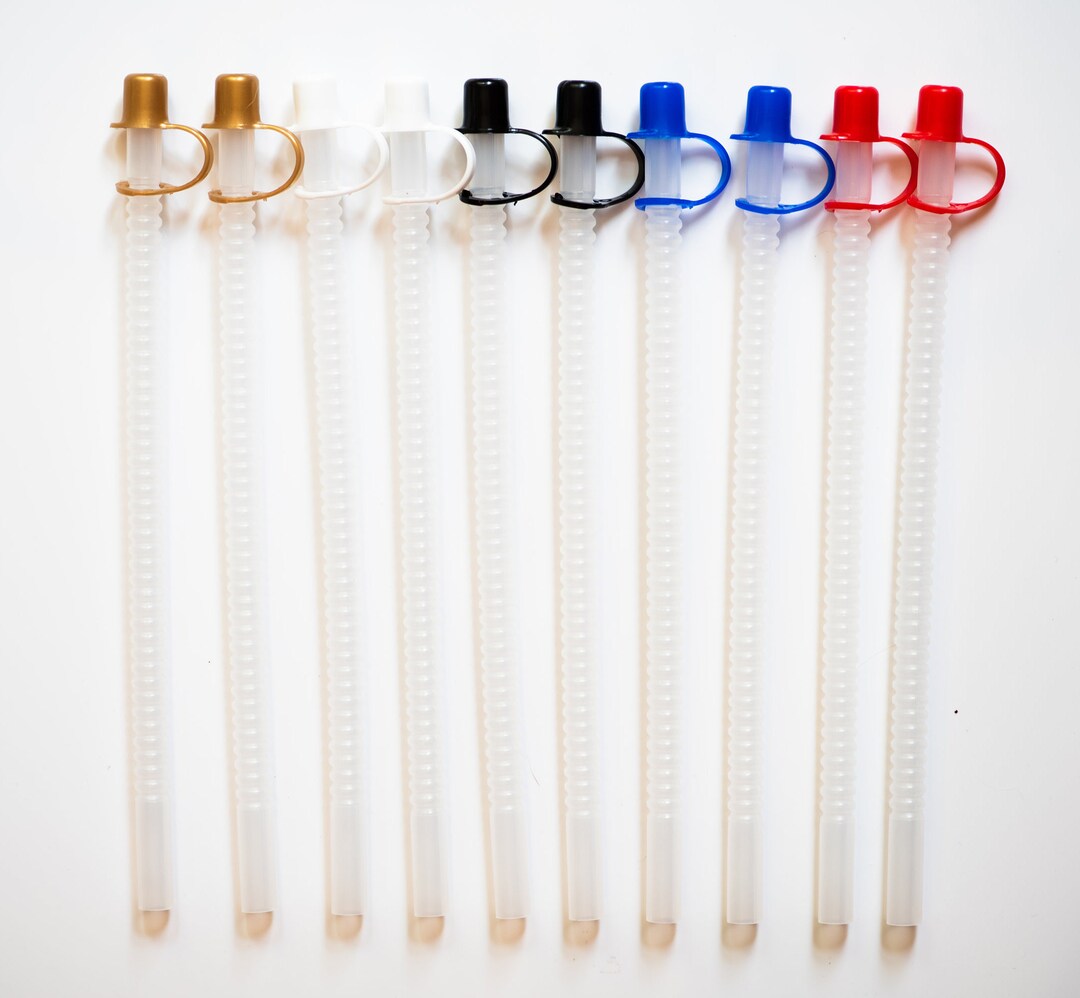 13 Inch Long Flexible Reusable Straws With Assortment D Straw Caps ...
