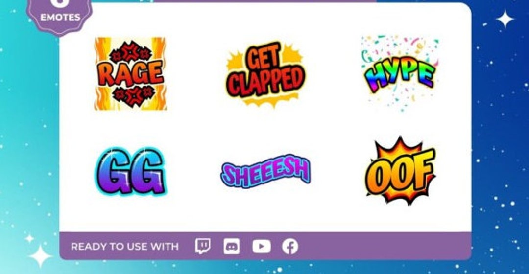 Text Emotes 6 Pack! - Etsy
