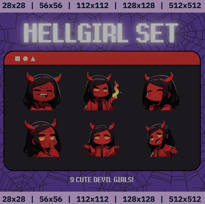 Devil Girl Twitch Emote Pack - Etsy
