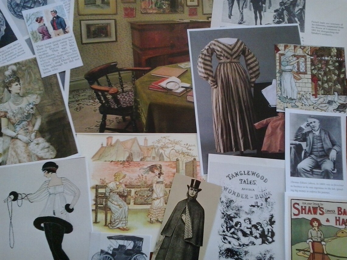 Vintage paper Victorian victoriana Edwardian era theme for art | Etsy