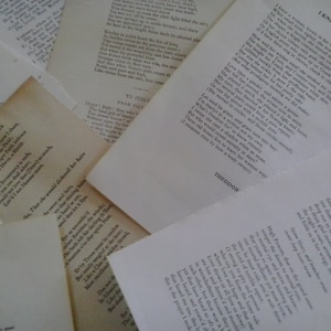 Vintage Paper Love Poems Romance Poetry on Pages From Old Books for ...