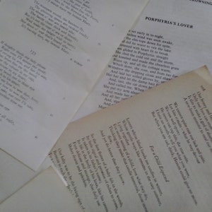 Vintage Paper Love Poems Romance Poetry on Pages From Old Books for ...