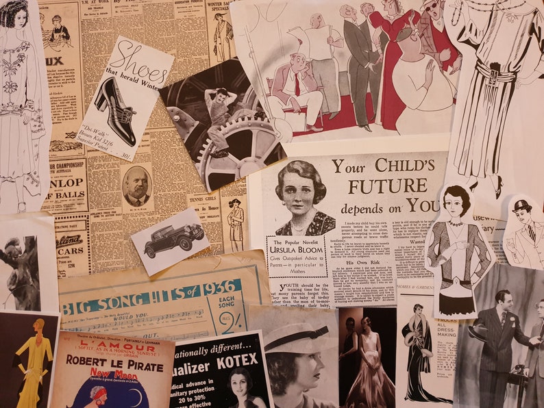 Vintage Paper Twenties 1920s 1930s Fashion Design Culture - Etsy Australia