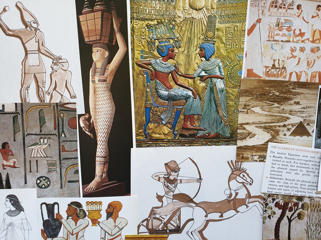 Vintage Paper Ancient Egypt Egyptian Theme Images Pictures Text Pages ...