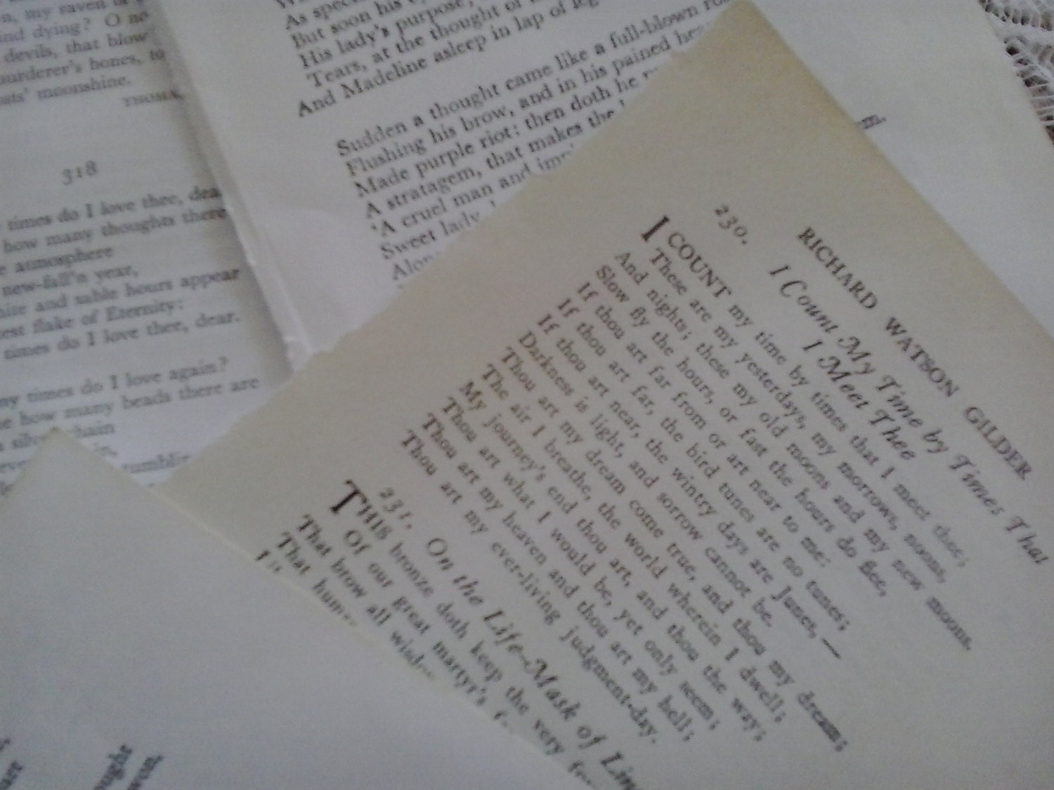 Vintage Paper Love Poems Romance Poetry on Pages From Old Books for ...