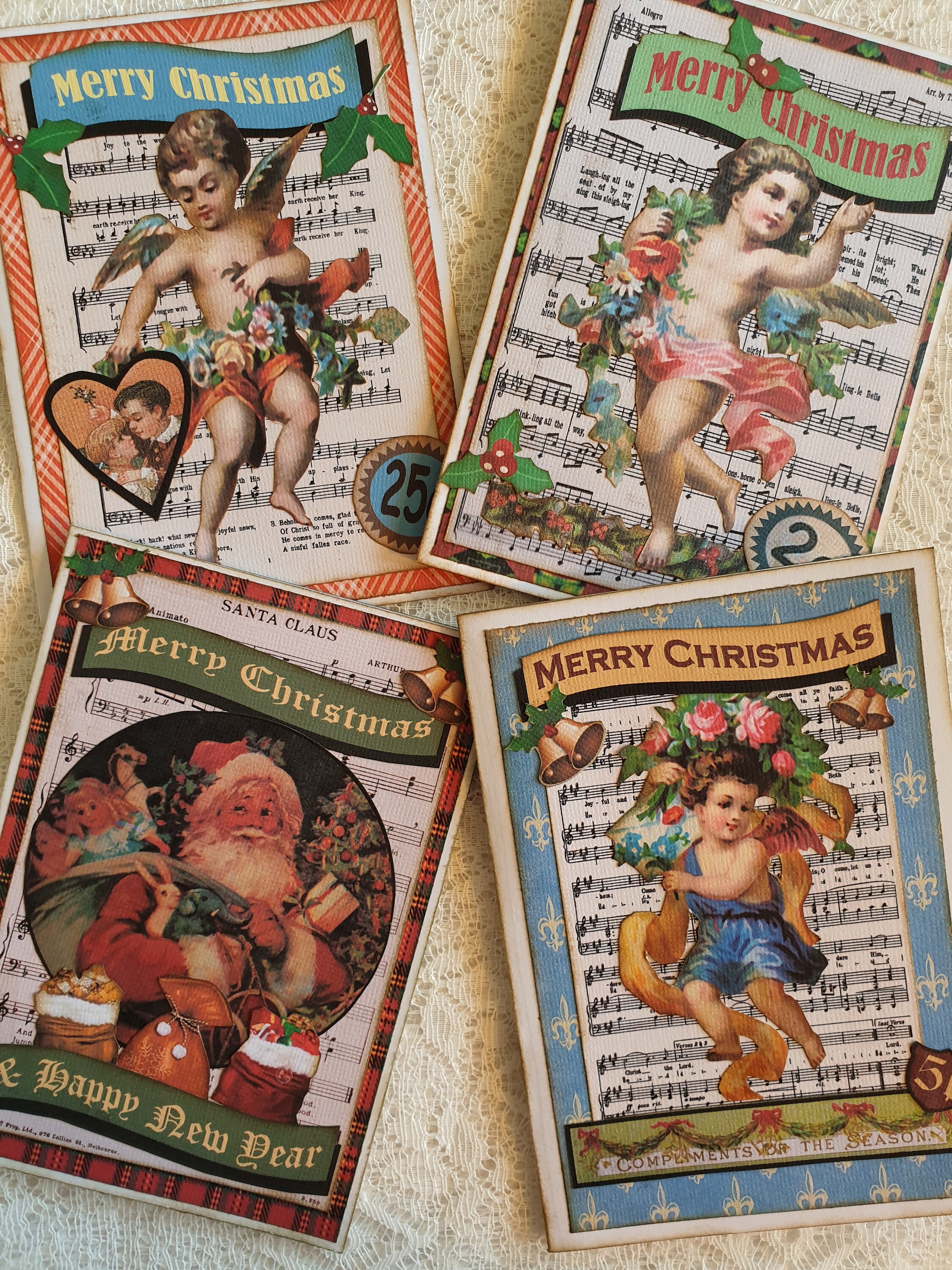 Vintage Christmas Card Collage Kit DIGITAL Download Printable - Etsy