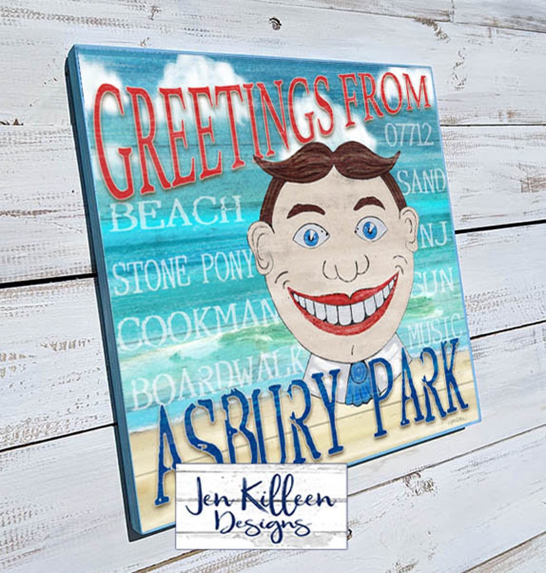 Asbury Park New Jersey Tillie Wall Decor, Greetings From Asbury Park NJ ...