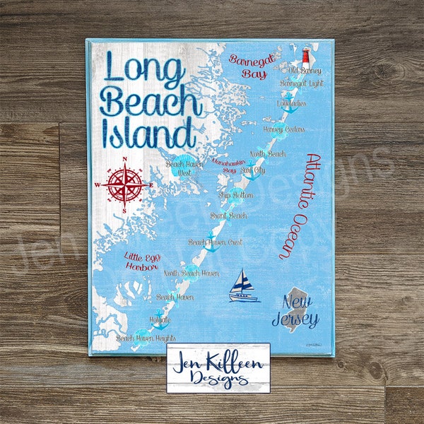 Wood Map of Beach Island - Etsy