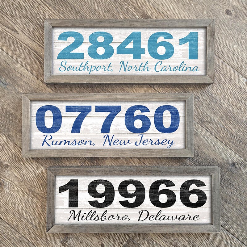 Zip Code Signs - Etsy