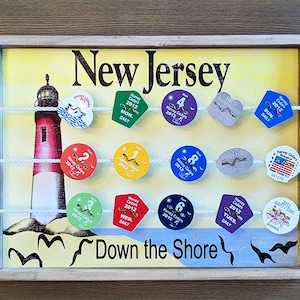 Beach Badge Holder, Jersey Shore Beach Badge Display, Down the Shore ...
