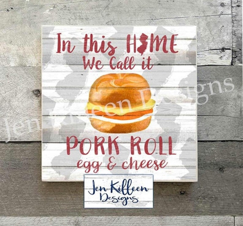 Pork Roll Egg and Cheese Sign: New Jersey Wall Decor - Etsy