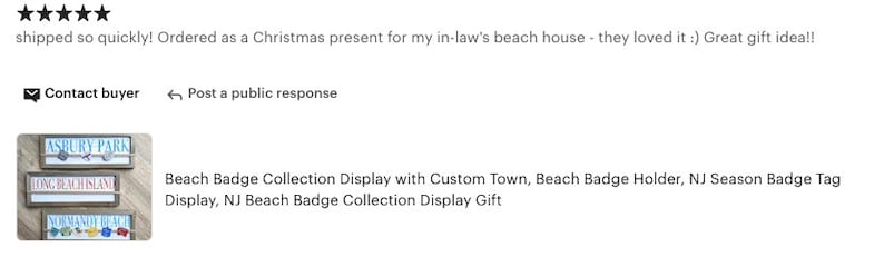 Beach Badge Collection Display With Custom Town, Beach Badge Holder, NJ ...