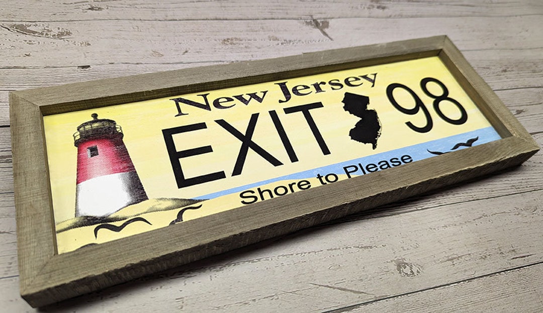New Jersey Parkway Wood Exit Signs, NJ Exit Signs, Garden State Parkway ...