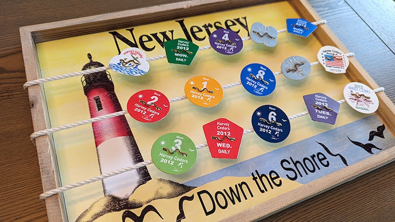 Beach Badge Holder, Jersey Shore Beach Badge Display, Down the Shore ...