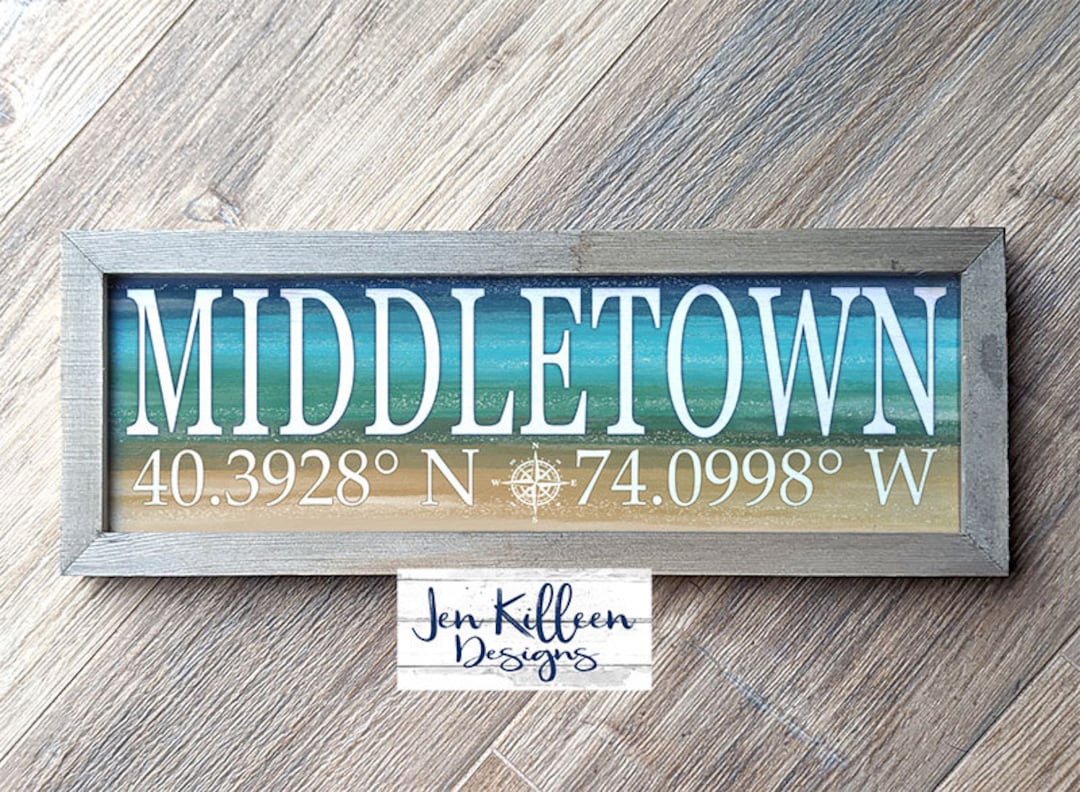 Custom City Coordinates Wood Sign: Personalized Latitude Longitude Art ...