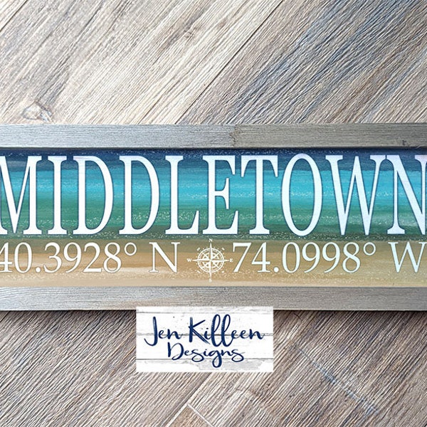 Latitude Longitude Sign - Etsy