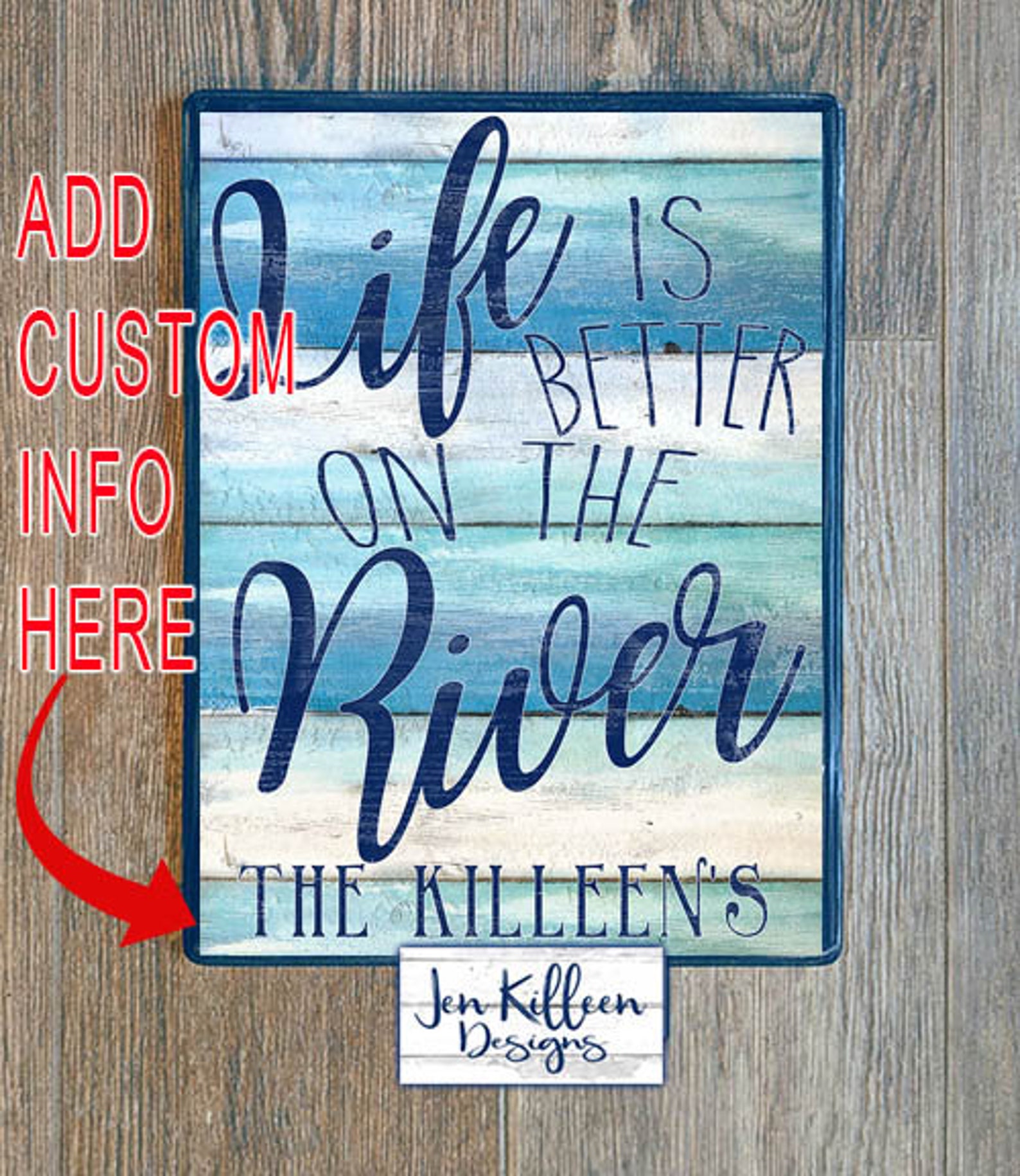 Life is Better on the River Wood Sign Custom River Sign | Etsy