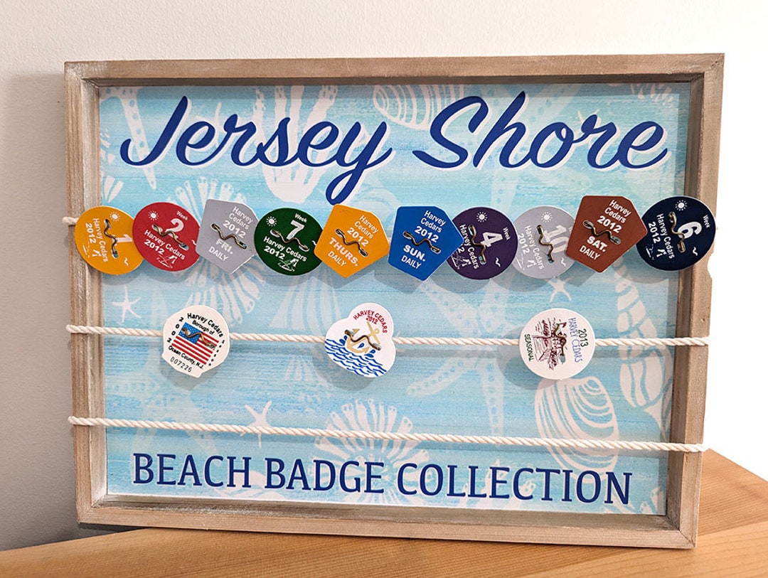 Beach Badge Holder, Jersey Shore Beach Badge Display, Beach Tag Beach ...