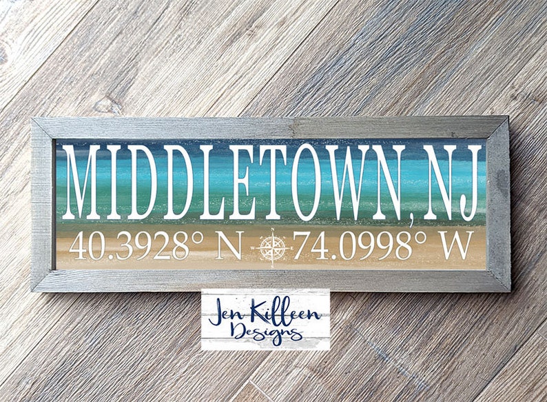 Custom City Coordinates Wood Sign: Personalized Latitude Longitude Art ...