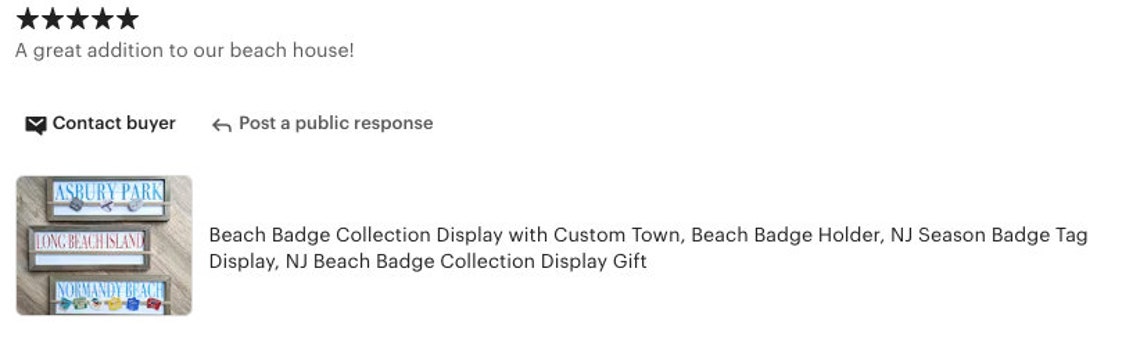 Beach Badge Collection Display With Custom Town, Beach Badge Holder, NJ ...