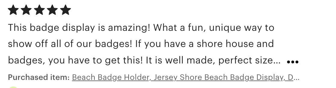 Beach Badge Holder, Jersey Shore Beach Badge Display, Down the Shore ...
