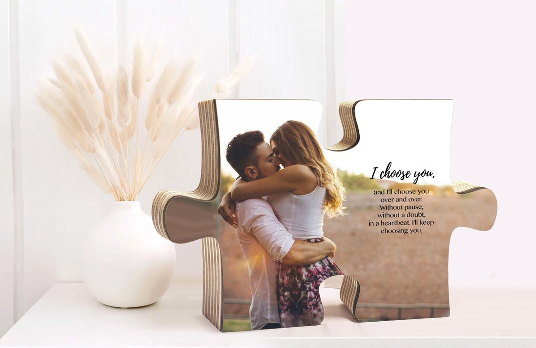 Personalized Puzzle, Engagement Gifts for Couple Unique, 1 Year ...