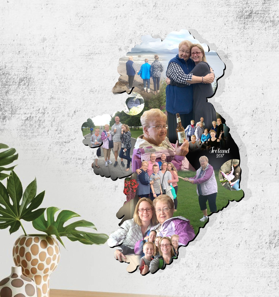 Ireland map Ireland Ireland art map wall art Custom Photo | Etsy