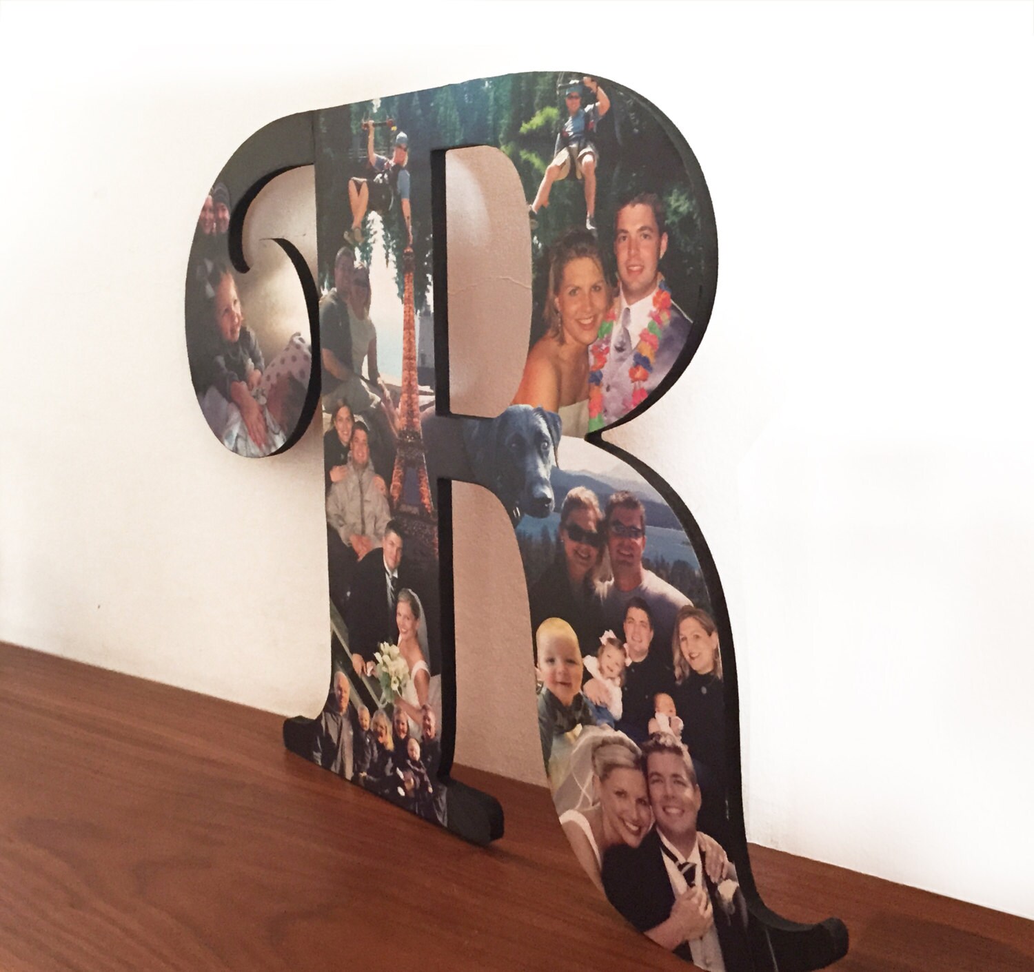 Wife Gift Family Gift Wooden Letter Custom Photo Collage - Etsy