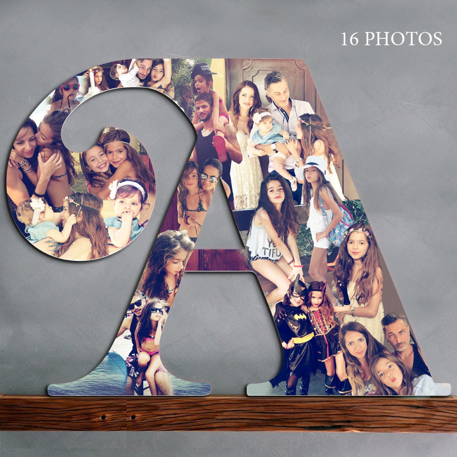 Custom Photo Collage Letter Friend Photo Holiday Collage - Etsy