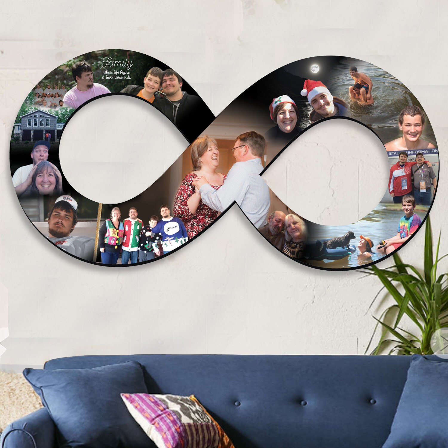 Infinity Custom Photo Collage Wife Photo Gift Family | Etsy