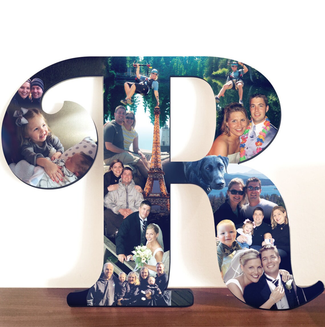 Wife Gift Family Gift Wooden Letter Custom Photo Collage - Etsy