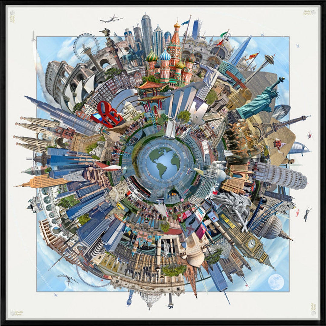Worlds Apart - PLANET EARTH. Art Print, Travel, City Print, Wall Art ...