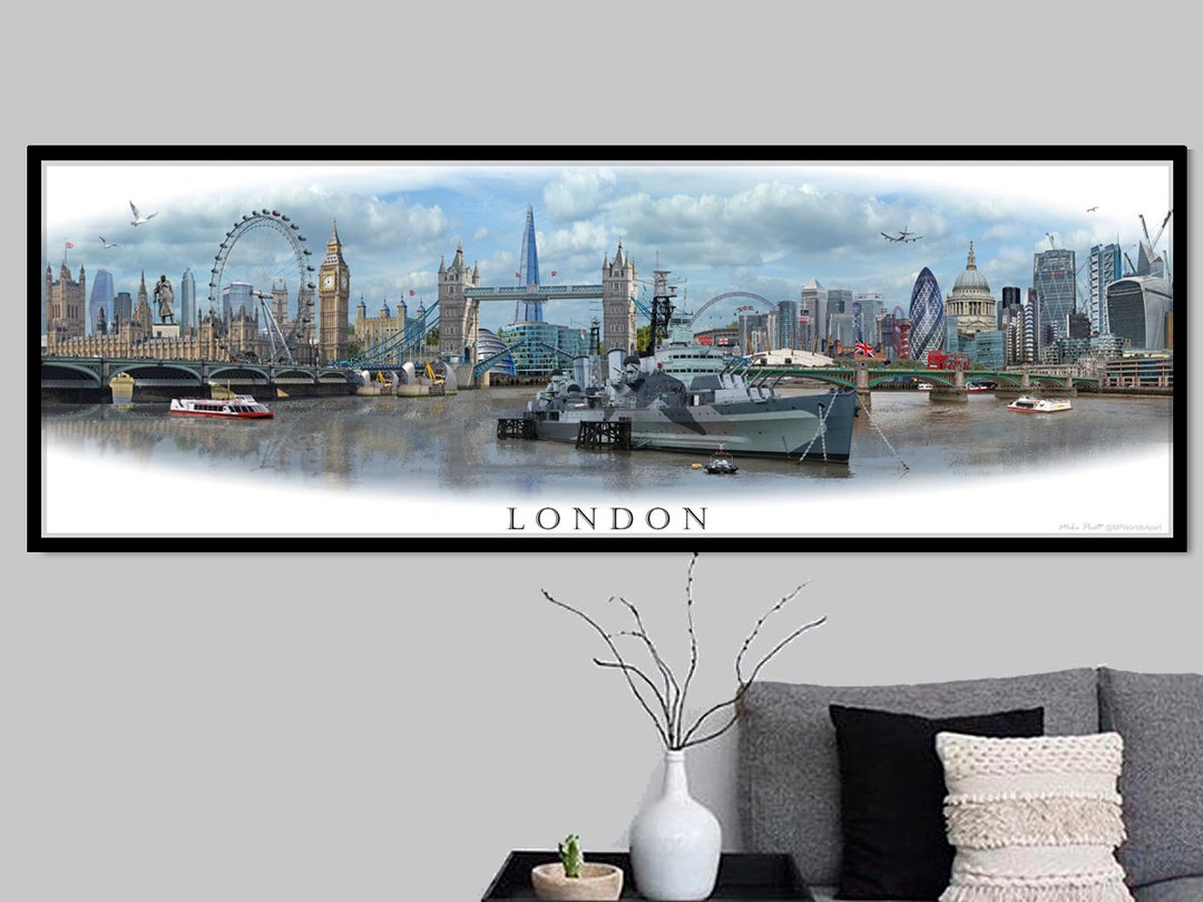 The Ultimate LONDON SKYLINE Print . Art Print, Travel, City Print, Wall ...