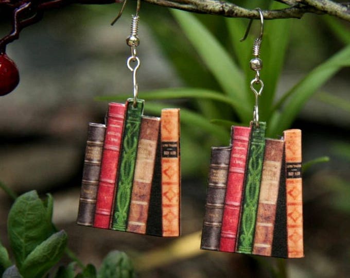 Miniature Book Earrings, Book Spines Earrings, Classic Novel Earrings ...