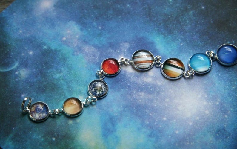 Planet bracelet bracelet with planets solar system bracelet | Etsy