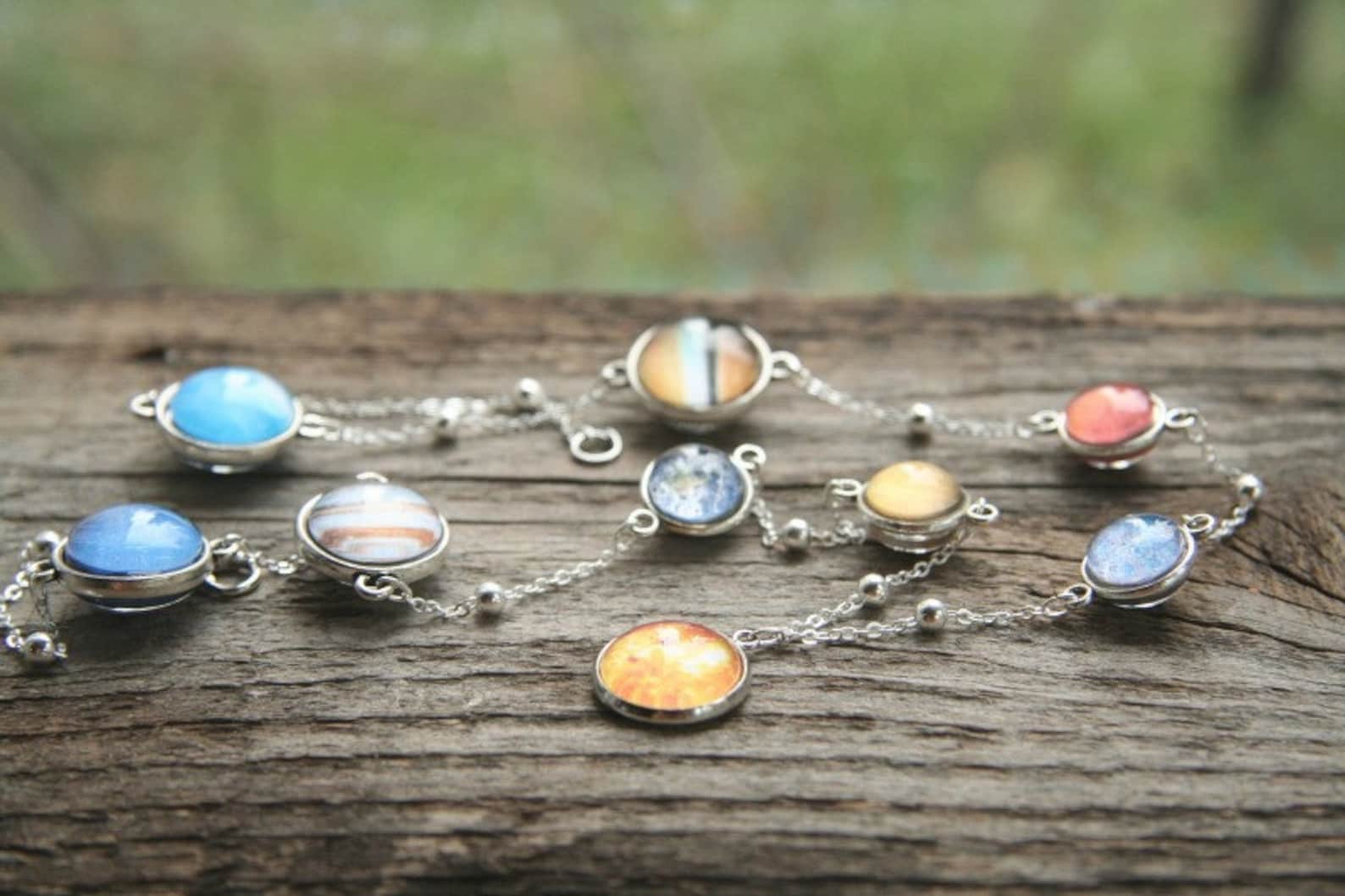 Planet Necklace Necklace With Planets Solar System Necklace - Etsy