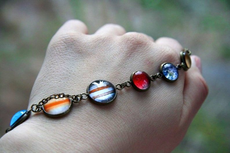 Planet Bracelet Bracelet With Planets Solar System Bracelet - Etsy