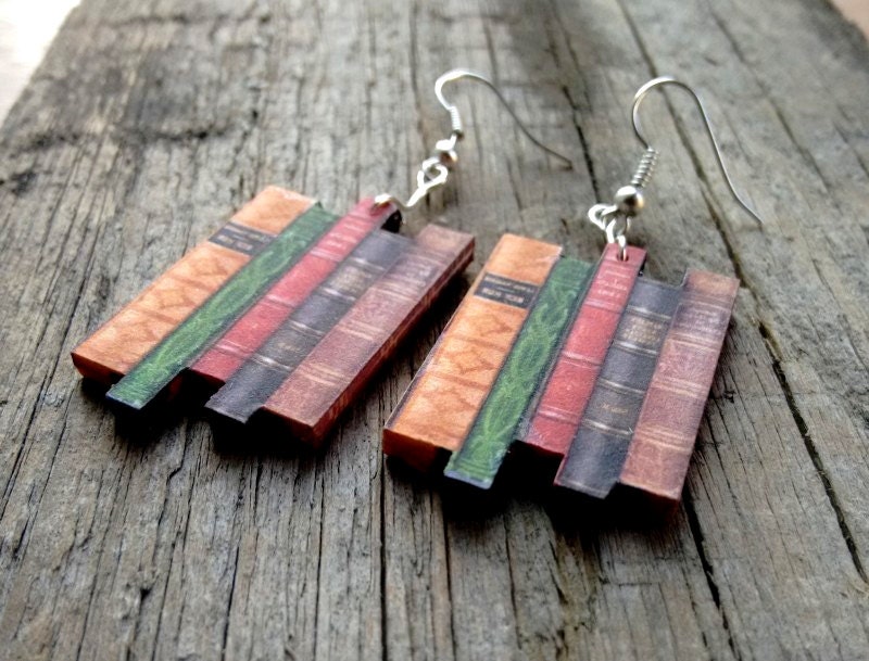 Miniature Book Earrings Classic Novel Earrings Book Jewelry - Etsy