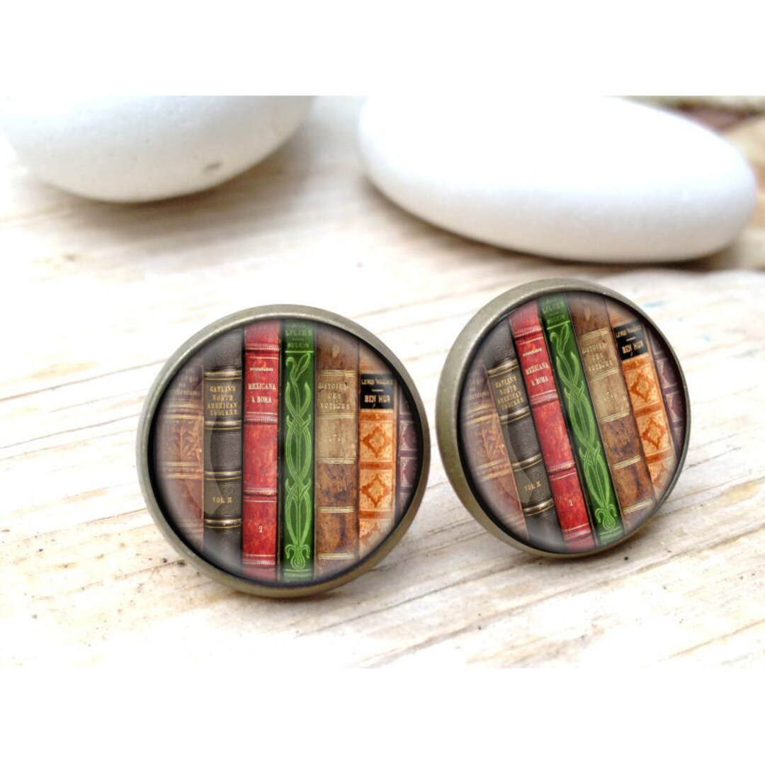Book Earrings, Book Studs, Earrings for Book Lovers, for Readers, Book ...