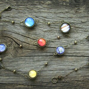 Planet Necklace, Necklace With Planets, Solar System Necklace, Solar ...