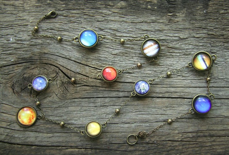 Planet Necklace Necklace With Planets Solar System Necklace - Etsy