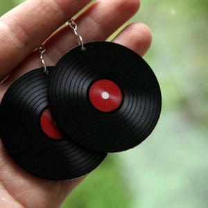 Vinyl Record Earrings, Vinyl Decoupage Earrings, Retro Earrings ...
